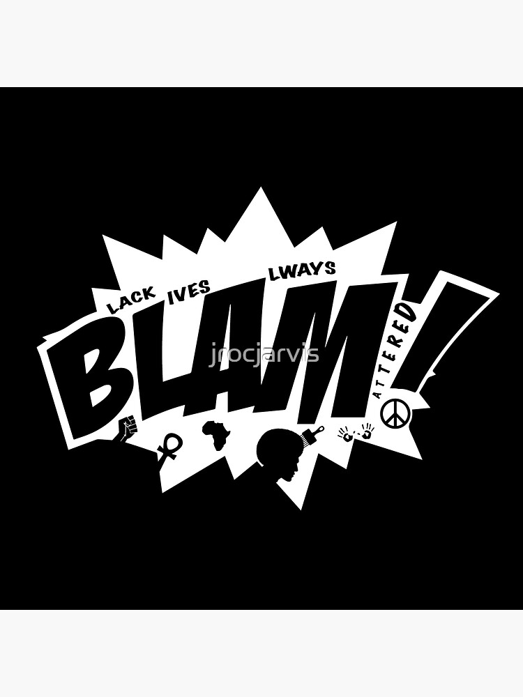 "BLAM " Sticker for Sale by jrocjarvis | Redbubble
