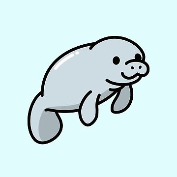"Manatee" Sticker for Sale by littlemandyart | Redbubble