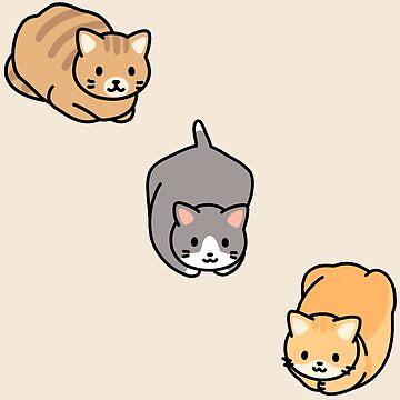 "Cute Loafing Cats" Sticker for Sale by littlemandyart | Redbubble