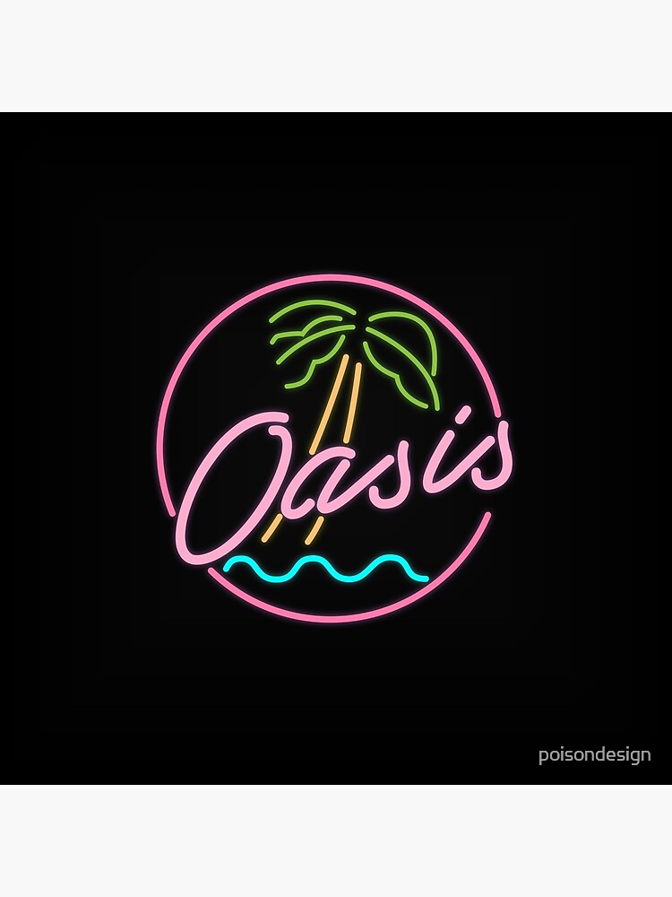 "Oasis Neon Lights Logo" Art Board Print for Sale by poisondesign ...