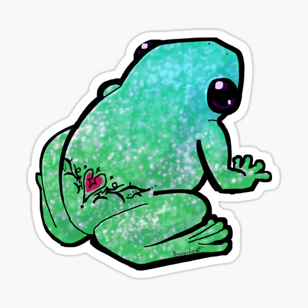 "Tramp Stamp Frog y2k cute glitter frog bimbo core " Sticker for Sale ...