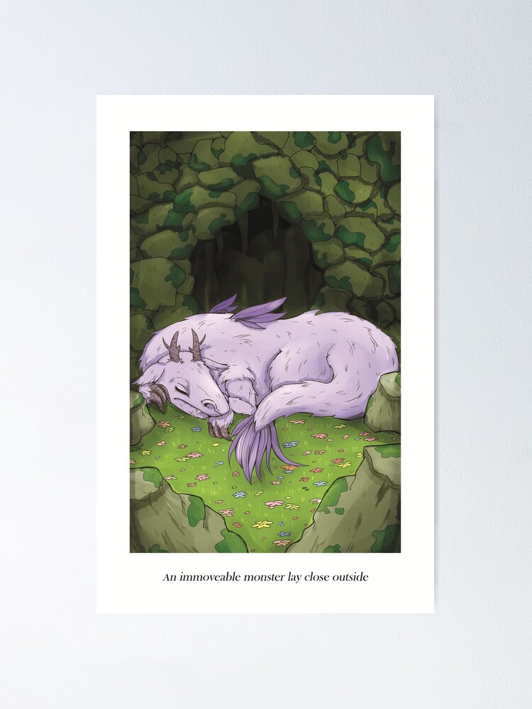 ""an immovable monster lay close outside"" Poster for Sale by rekio ...