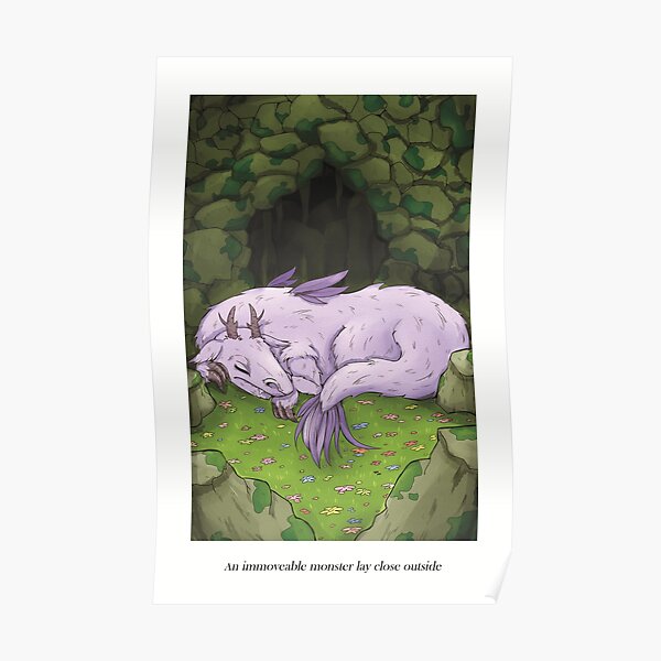 ""an immovable monster lay close outside"" Poster for Sale by rekio ...