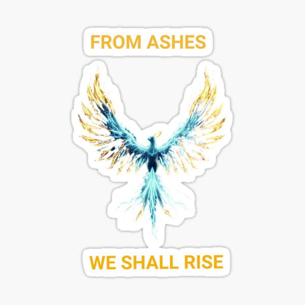 "electric phoenix rising from ashes" Sticker for Sale by artisteye65 ...