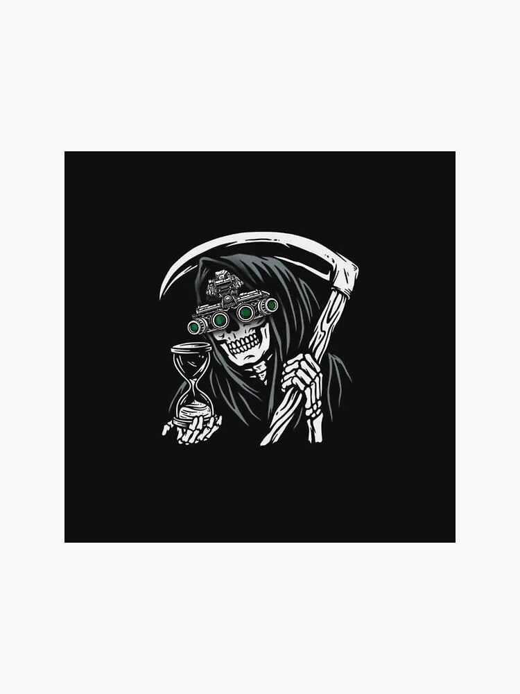 "military skeleton death with night vision military sticker" Sticker ...