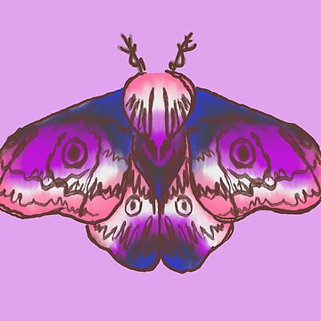 "Genderfluid Pride Moth" Sticker for Sale by snippssss | Redbubble