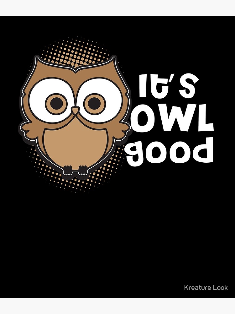 "It's Owl Good | owl shirt | owl gifts | owl clothes | owl accessories ...