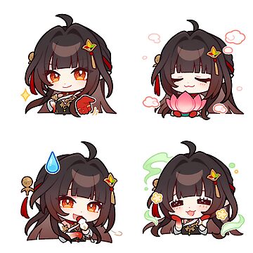 "Lingsha Sticker set Honkai Star Rail" Sticker by Demray | Redbubble