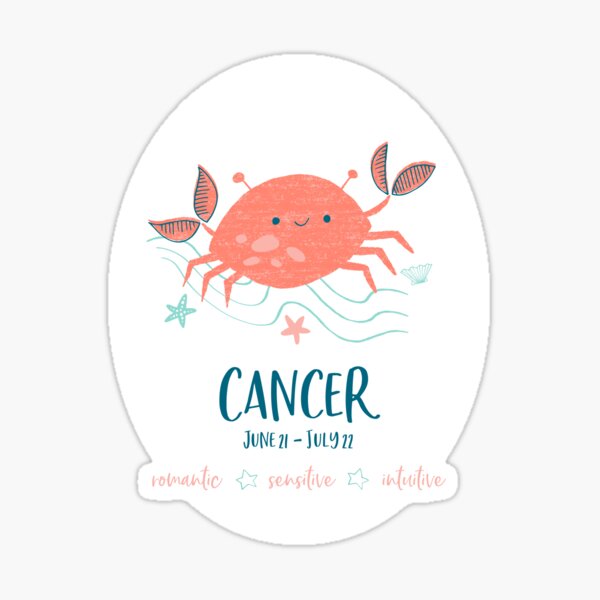 "Zodiac Horoscope Sun Sign Cancer" Sticker for Sale by heatherrosas ...