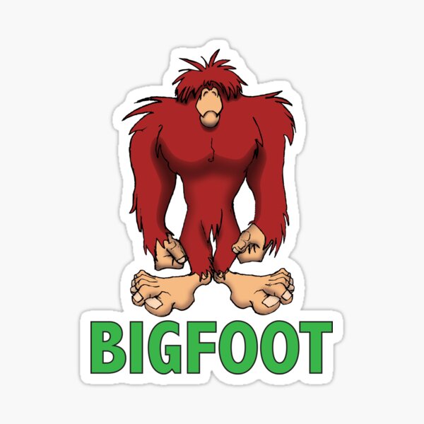 "BIGFOOT" Sticker for Sale by wickedcartoons | Redbubble