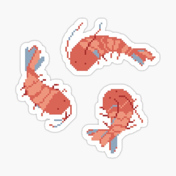 "Shrimp" Sticker for Sale by paperfinch | Redbubble