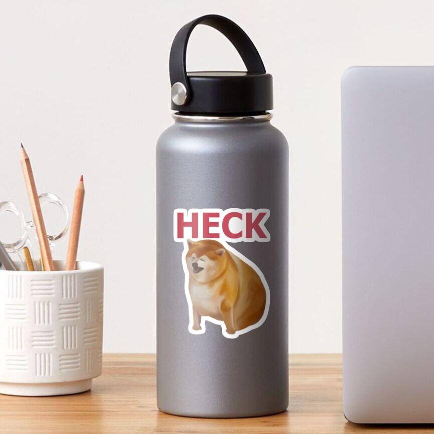 "HECK - fat shibe doge" Sticker by ulalalol | Redbubble