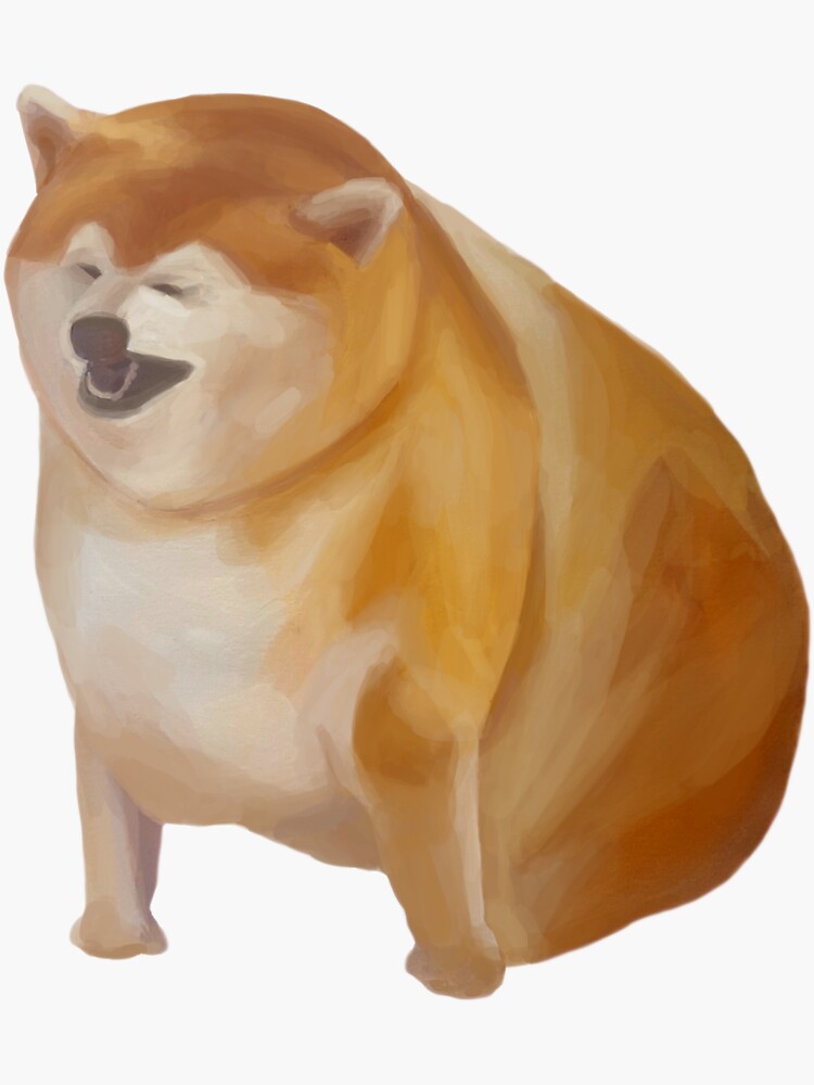 "Fat Doge" Sticker by ulalalol | Redbubble