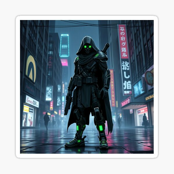 "Cyber Phantom" Sticker for Sale by Shamrocx | Redbubble
