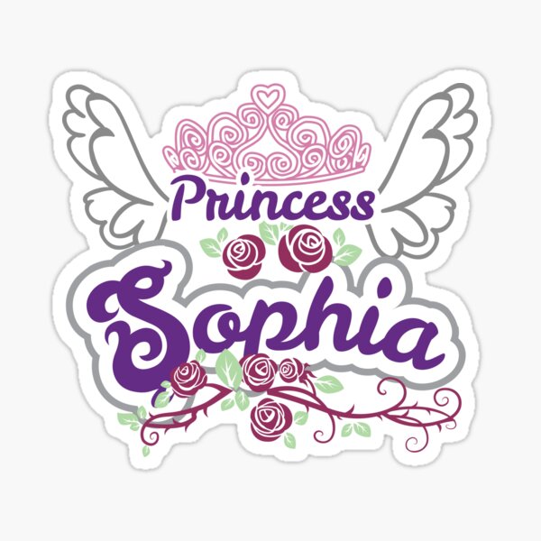 "Princess Sophia Name Gift, Personalized Kids Name Products" Sticker ...