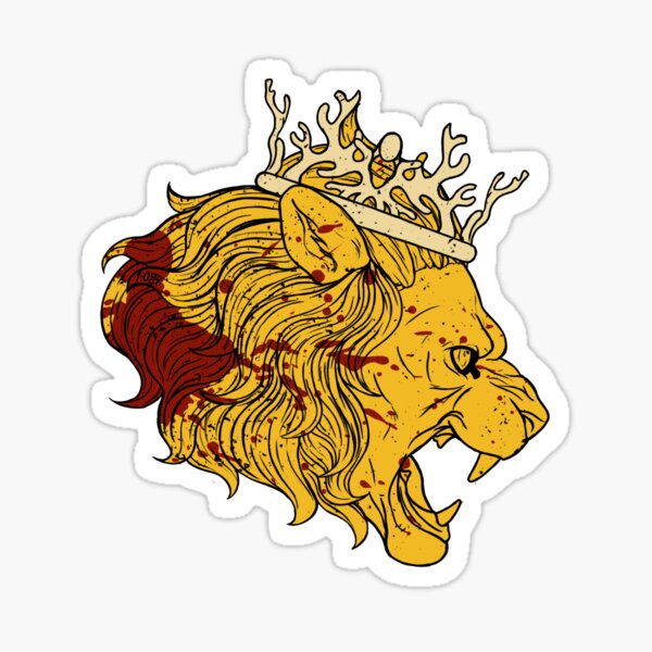 "golden lion" Sticker for Sale by 1-084 | Redbubble