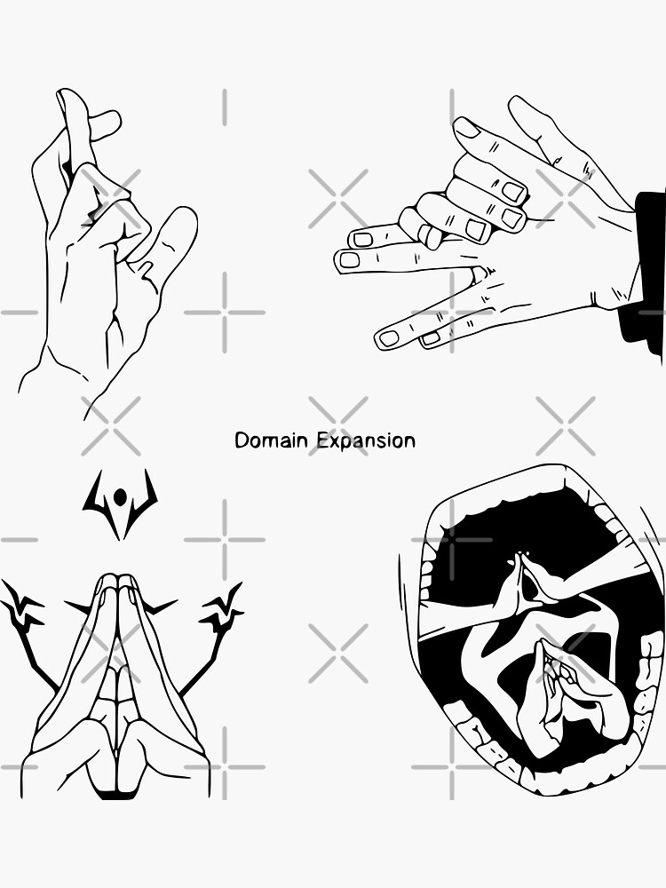 "domain expansion " Sticker for Sale by NihonBijutsu | Redbubble