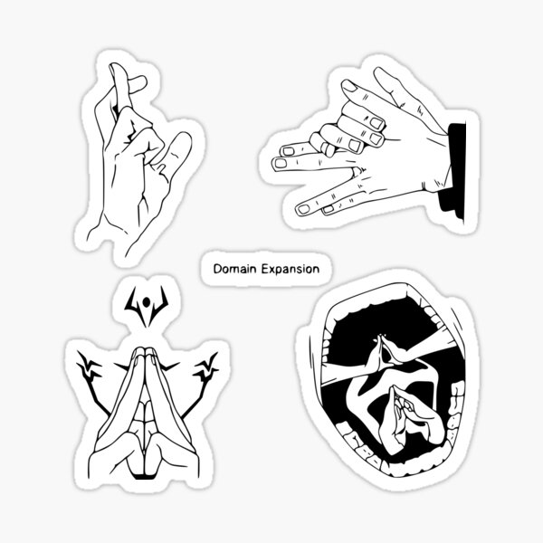 "domain expansion " Sticker for Sale by NihonBijutsu | Redbubble