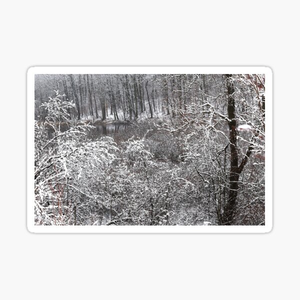"Unexpected Spring Snowfall" Sticker for Sale by kenkortner | Redbubble