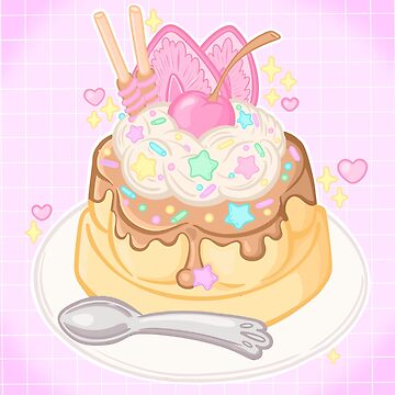 "Kawaii, cutecore, japanese pudding " Sticker for Sale by Pastel-Art ...