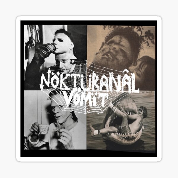"NOKTURANAL VOMIT LOGO" Sticker for Sale by NOKTURNALVOMIT | Redbubble
