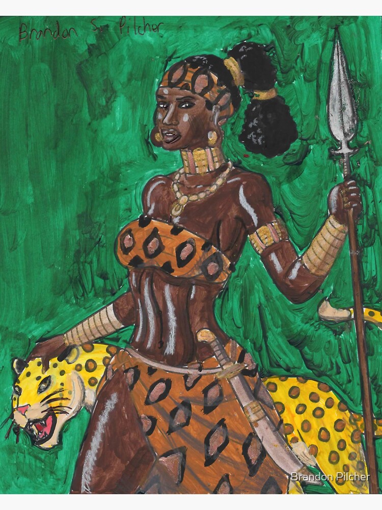 "Woman and Leopard" Sticker for Sale by Brandon Pilcher | Redbubble