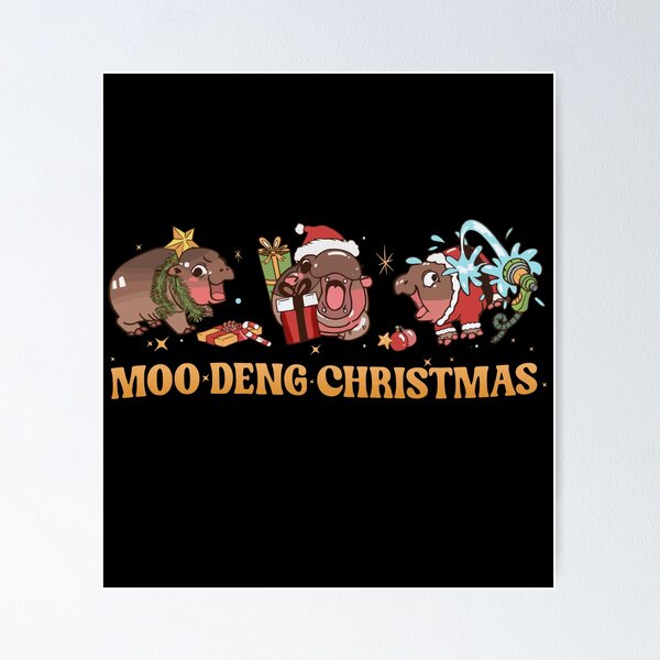 "Cute Moo Deng Christmas The Famous Baby Pigmy Hippopotamus Trending ...