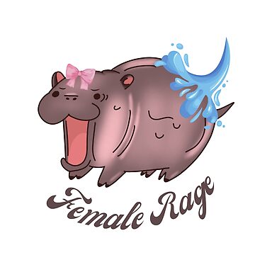 "Female Rage Moo Deng Baby Pygmy Hippo Cute Water Splash Angry Chaos ...