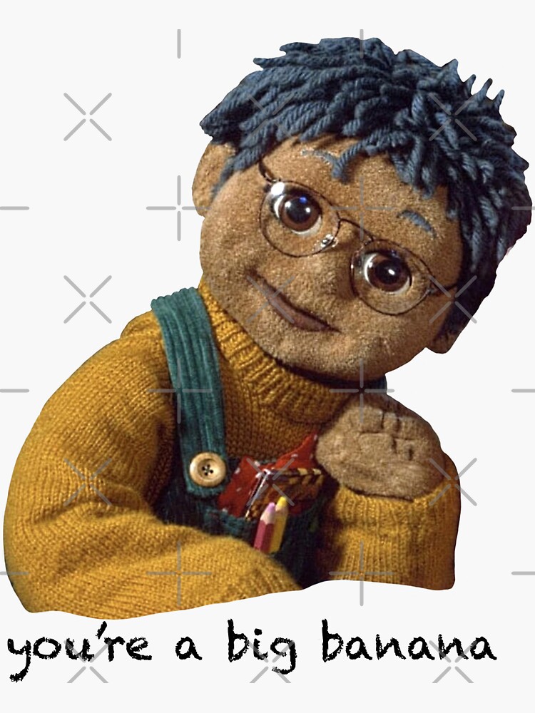 "tots tv Tom banana" Sticker for Sale by davedonut | Redbubble