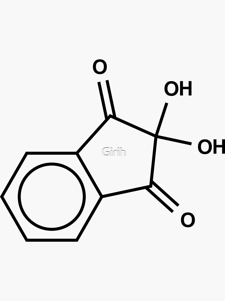 "Ninhydrin Chemical Molecule Structure" Sticker by Girih | Redbubble
