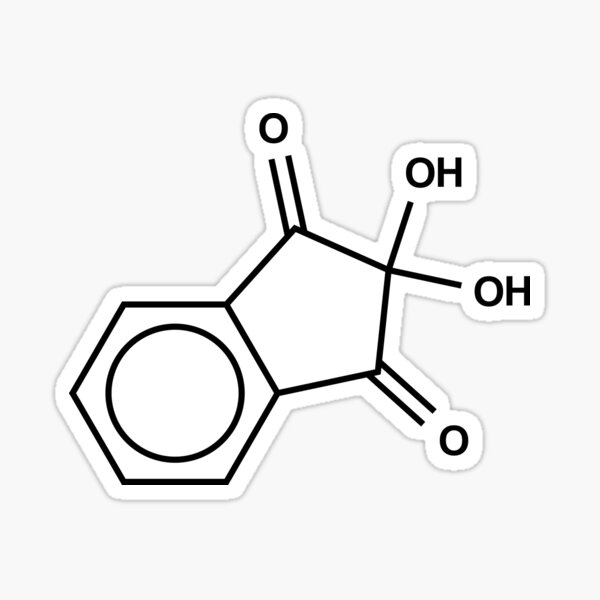 "Ninhydrin Chemical Molecule Structure" Sticker by Girih | Redbubble
