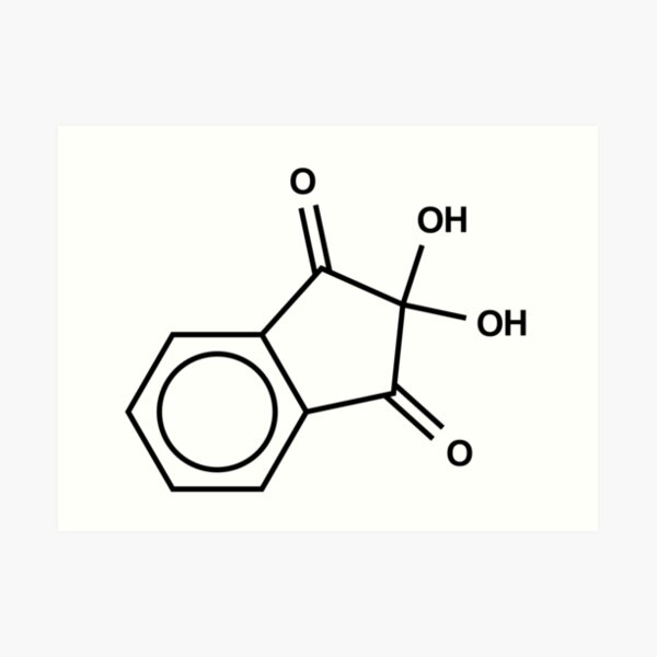Lámina artística «Estructura de la molécula química de ninhidrina» de ...