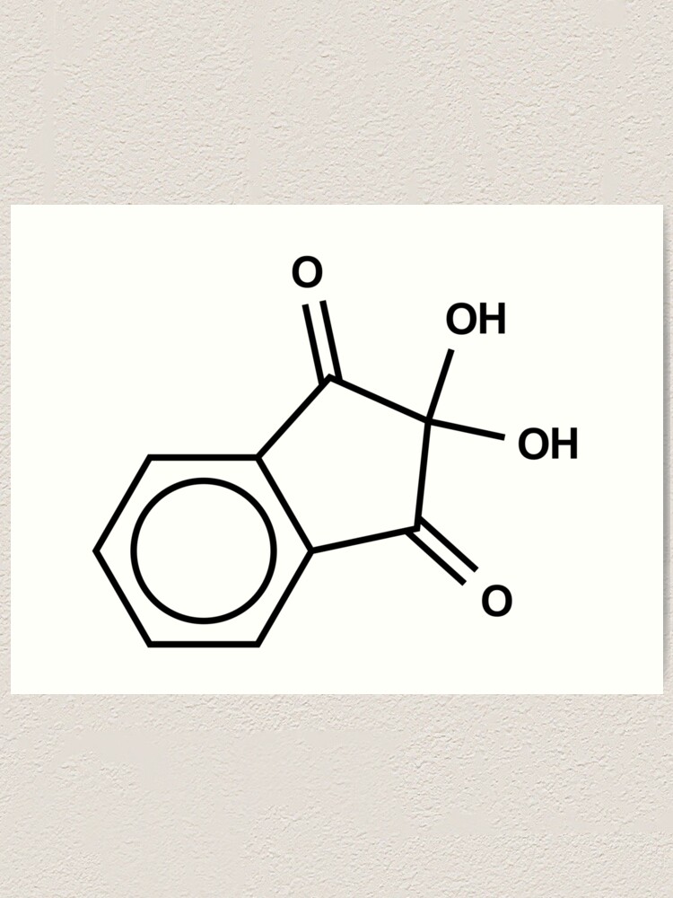 Lámina artística «Estructura de la molécula química de ninhidrina» de ...
