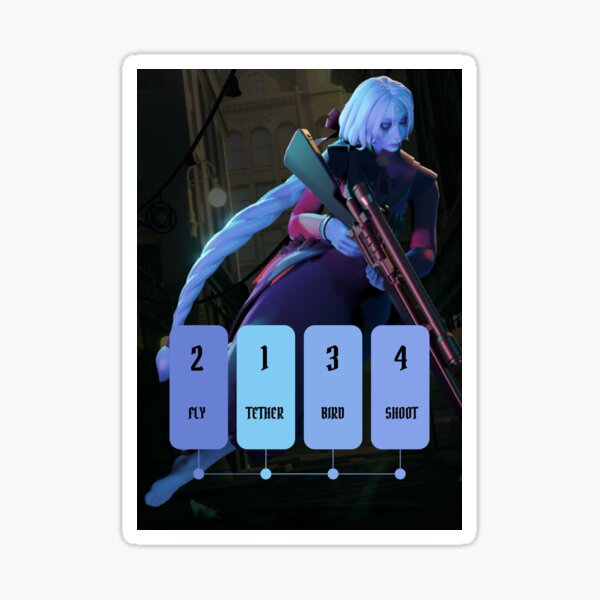 "Vindicta Combo Guide Poster - Deadlock" Sticker for Sale by amyness ...