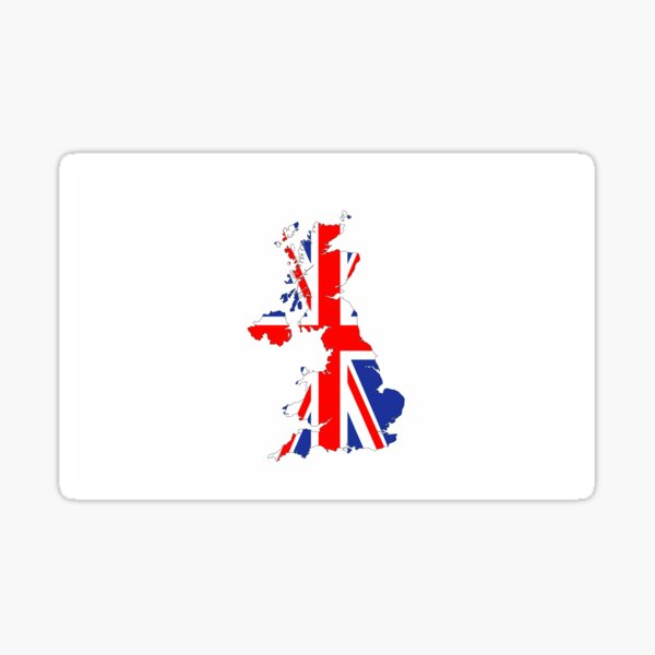 "uk flag map" Sticker for Sale by tony4urban | Redbubble