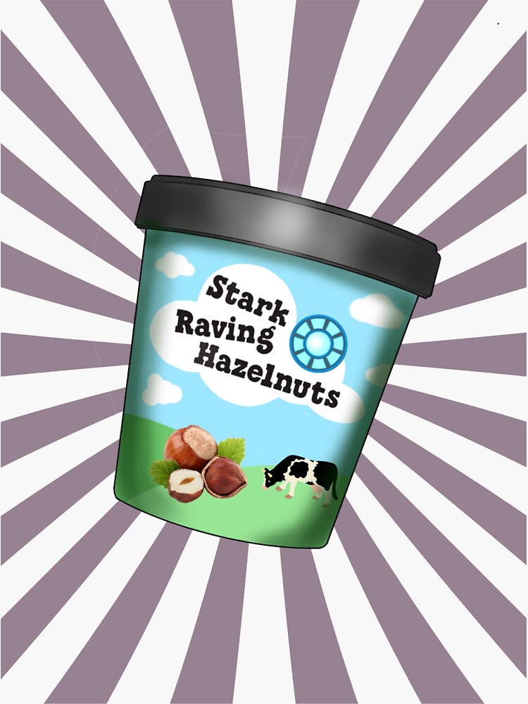 "Stark Raving Hazelnuts" Sticker by justanerd | Redbubble