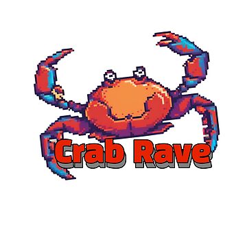 "Crab Rave Dance Party - Fun and Whimsical Ocean Art" Sticker for Sale ...