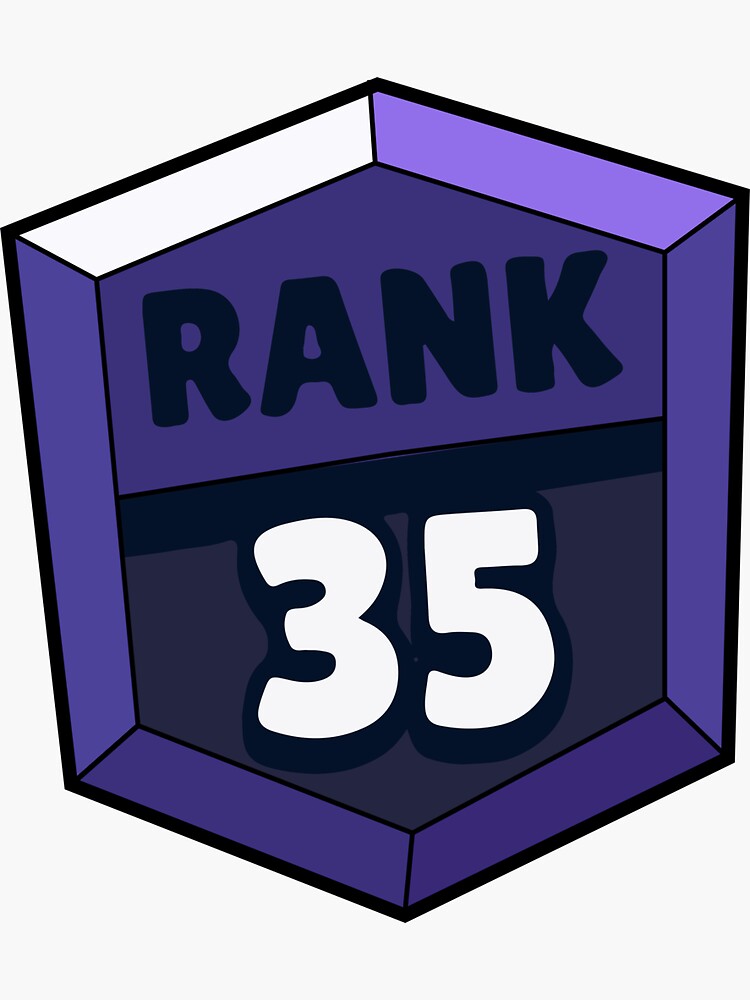 "Brawlstars rank 35" Sticker for Sale by GraphicJungle | Redbubble