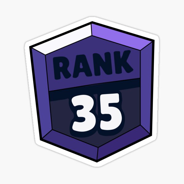 "Brawlstars rank 35" Sticker for Sale by GraphicJungle | Redbubble