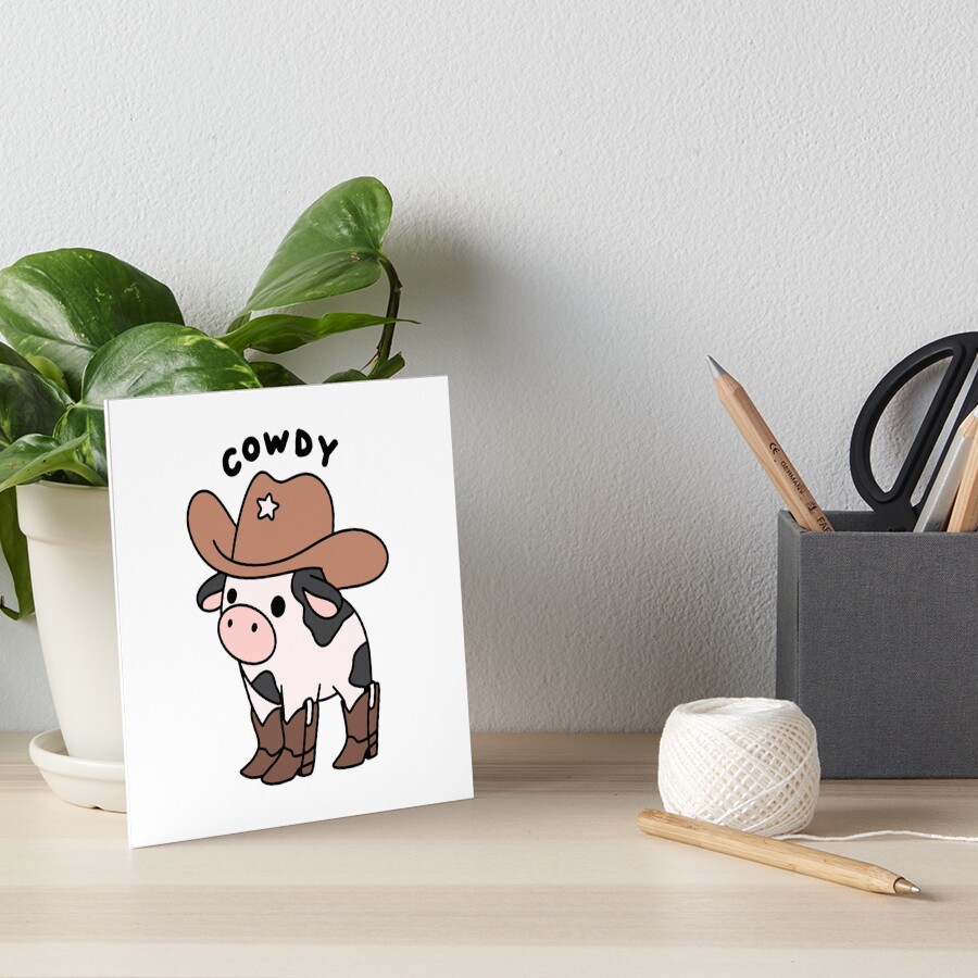 "Cowdy" Sticker for Sale by WildRoseHeart | Redbubble