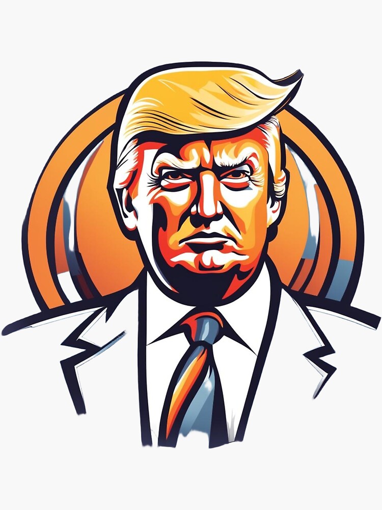 "Donald Trump Stickerd" Sticker for Sale by Mckaysons | Redbubble