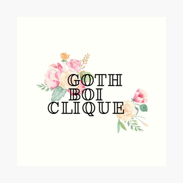 "Goth Boi Clique " Art Print for Sale by Bidoctor | Redbubble
