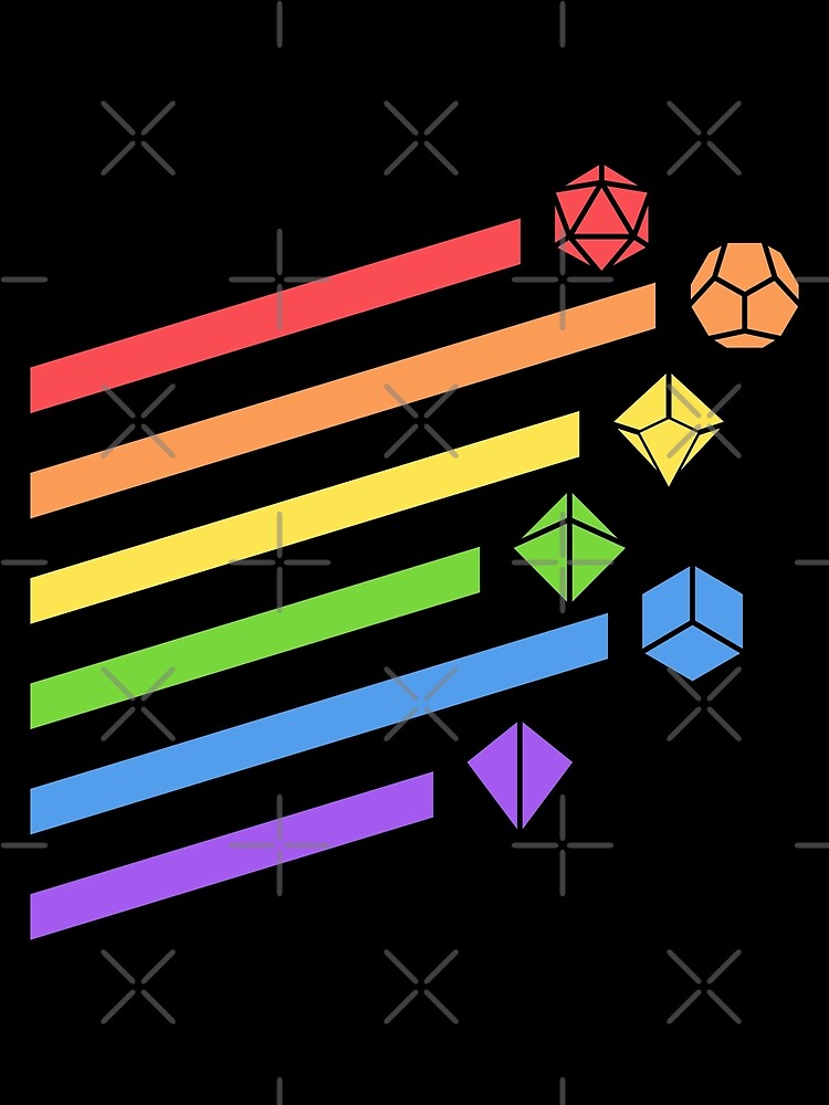 "Rainbow Dice Set Tabletop RPG Gaming" Poster by pixeptional | Redbubble