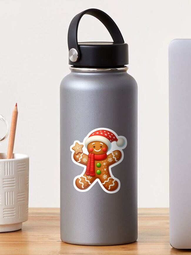 "Cute Christmas Gingerbread Cookie" Sticker for Sale by Delamoon ...
