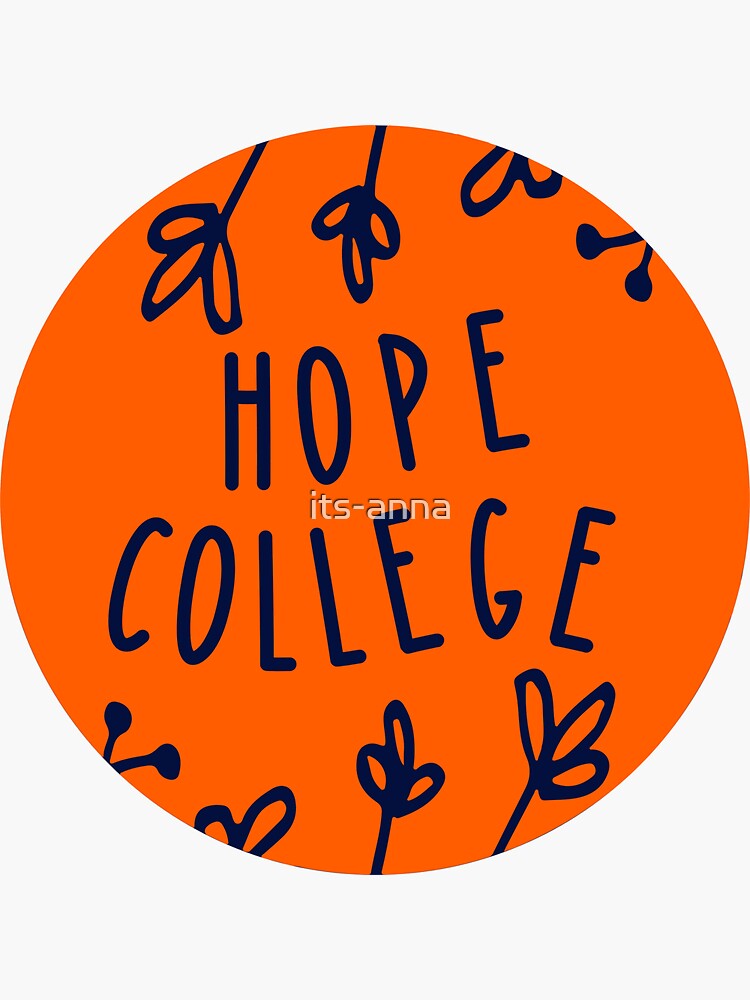 "Hope College (floral circle)" Sticker by its-anna | Redbubble