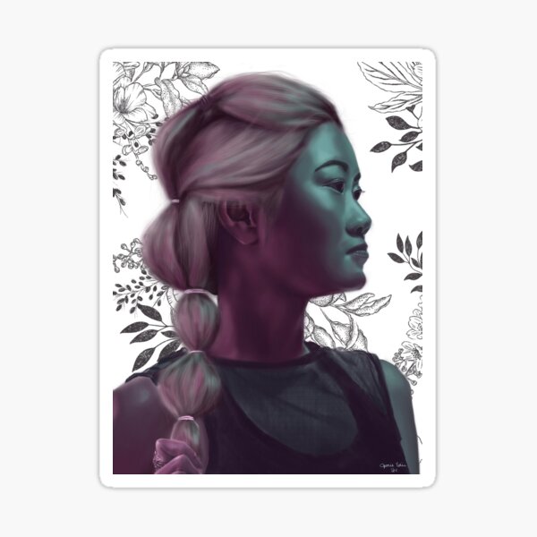 "Glowing Contemplation" Sticker for Sale by JamieEdieArt | Redbubble