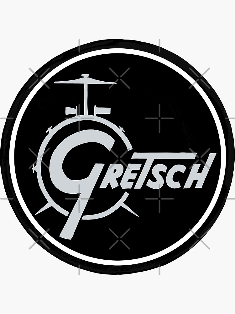 "Vintage Gretsch - drum kit circle logo " Sticker for Sale by Kludoman ...
