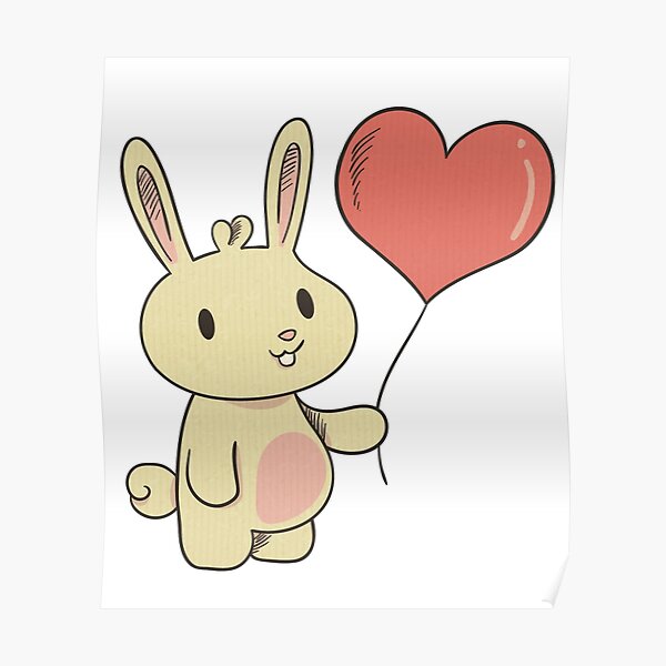 "Cute Bunny" Poster by Pachorriento | Redbubble