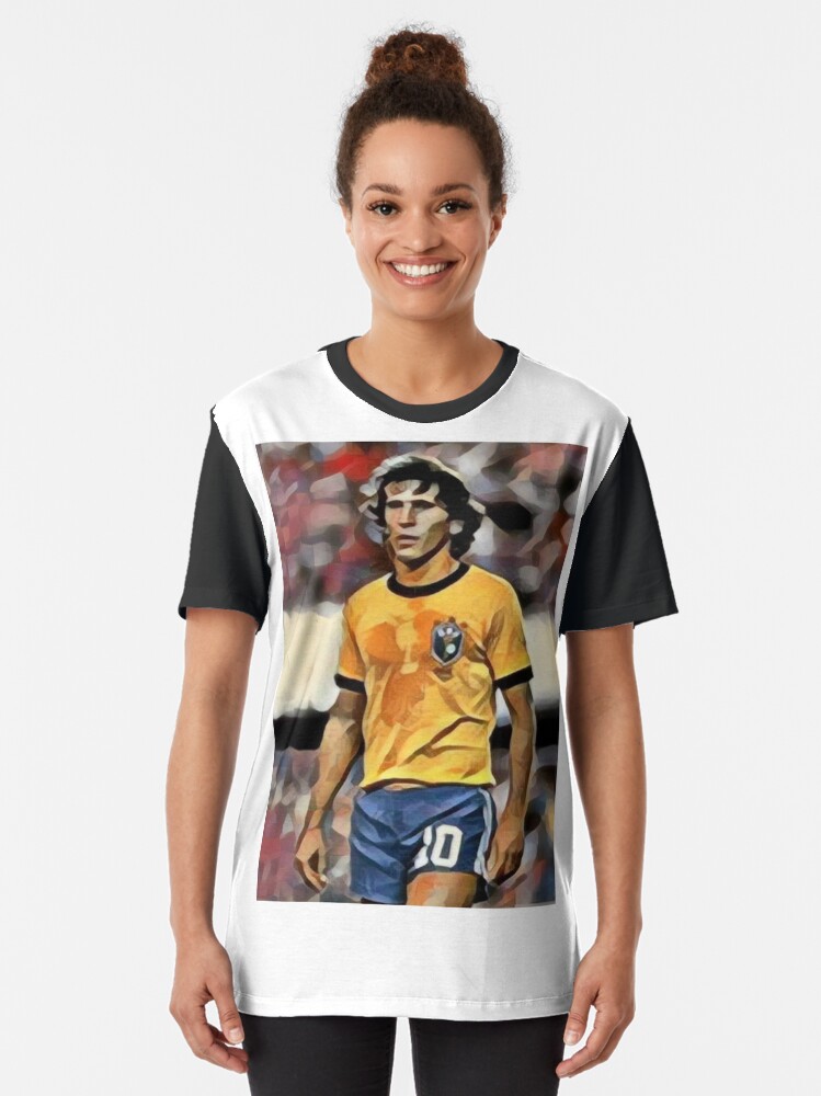 "the mighty, incomparable, ZICO - Brazilian Legend" Graphic T-Shirt for Sale by BigRedDot ...