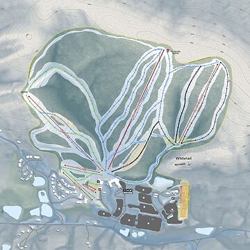 "Whitetail Resort Trail Map" Poster for Sale by mapsynergy | Redbubble